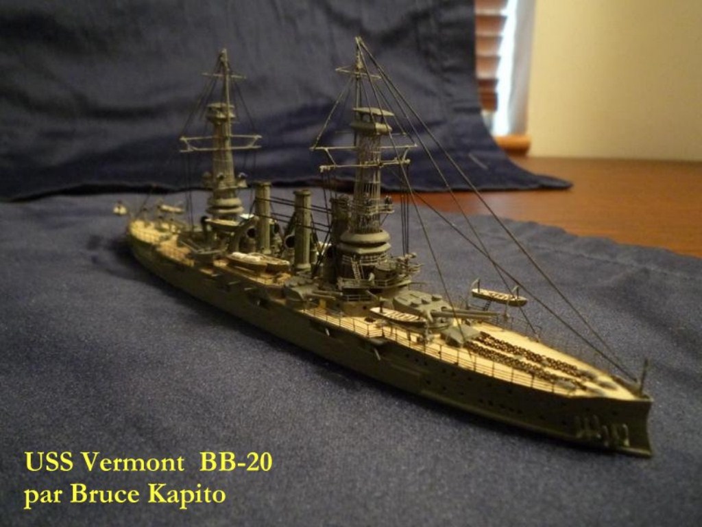 Cuirassé américain USS Vermont au 700e (Niko Models + Scratch)